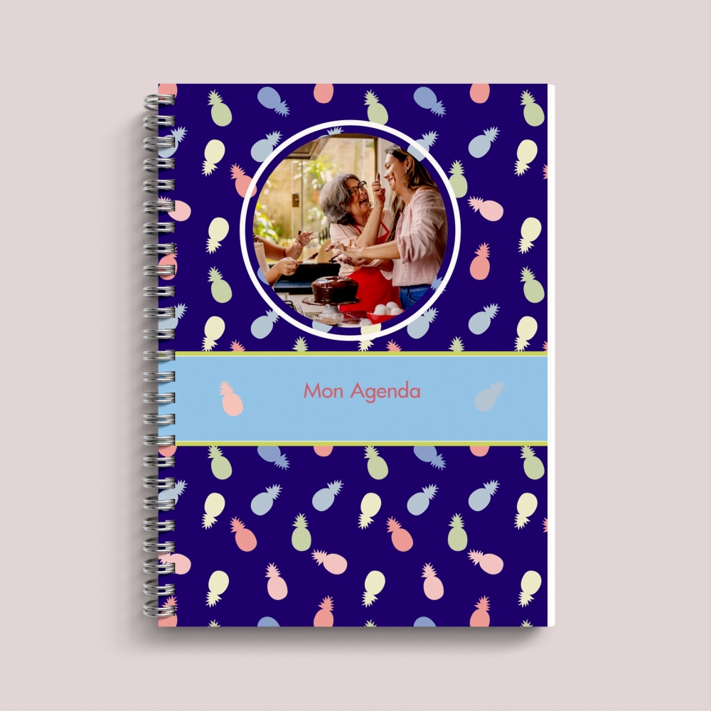 Agenda photo personnalisé 2026 - Exotic yellow and blue